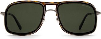 Moncler Kontour Sonnenbrille mit eckigem Gestell - Braun