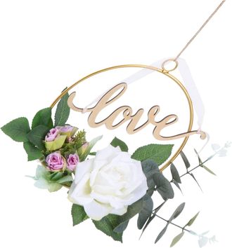 Amosfun Stilvolles Wandbehang-Blumen-hochzeitsdekor Aus Metall F&uuml;r Zuhause Und Party