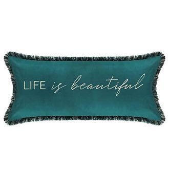 Atmosphera Atmosphera Feel Samt Stickerei Kissen 25x58