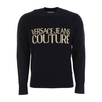 Versace Jeans Couture Schwarze Pullover - - Knitwear - Herren - Schwarzk - L