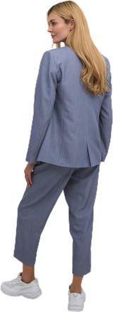 Kaffe Weste KAsakura Damen Weste mit 5 Kn&ouml;pfe Anzugweste V-Ausschnitt Business Freizeit Damenweste Vintage Indigo 44