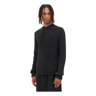 Burberry Luxuri&ouml;ser Kaschmir-Pullover mit Rundhalsausschnitt - - Knitwear - Herren - Grau - L