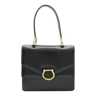 Celine Pre-owned Leder Gancini W Flap Handtasche - - Pre-owned - Damen - Schwarzk - ONE SIZE