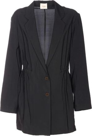 Alysi Femme, Vestes, Noir, Taille: 36 FR Blazer Peach Touch Sciolto