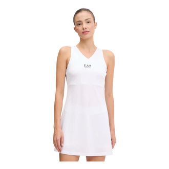 Emporio Armani Ventus7 Tennis Pro Dress - Femme - Robes - Blanc - Taille: 44 FR