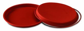 Silikomart | SFT228 Silikon-Kuchenform PIZZAFORM, antihaftbeschichtet, 1er Pack Kuchenform mit Safe Ring, Ø 280 h 20 mm, Volumen 1,3 l, Made in Italy