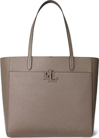 Lauren Ralph Lauren Large Cameryn logo-plaque tote bag - Braun