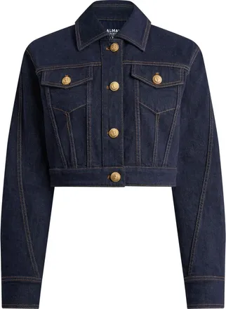 Balmain Femme, Vestes, Bleu, Taille: 38 FR Veste en jean
