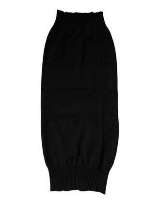 Dolce & Gabbana Mens Black Cashmere Knitted Neck Warmer Foulard Scarf