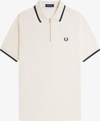 Fred Perry Poloshirt aus Baumwoll-Krepp mit Logo-Aufnäher in