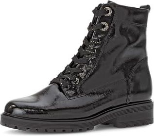 Gabor Bottines &agrave; lacets pour femme, largeur suppl&eacute;mentaire confortable (H), Noir 97., 37.5 EU Large