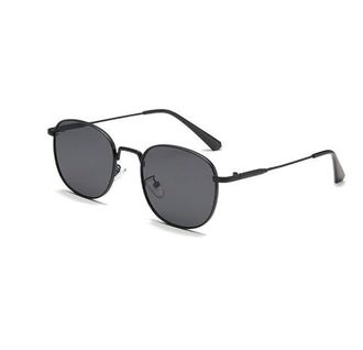 Generic Lunettes De Soleil Tendance En M&eacute;tal For Hommes Et Femmes, Monture Fine, Id&eacute;ales For Les Sports Vacances Plein Air(Black)