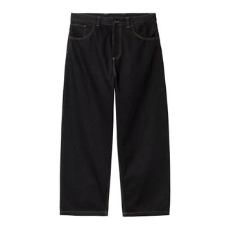 Carhartt Work in Progress Schwarze Denim Loose Fit Hose - - Jeans - Herren - Schwarzk - S