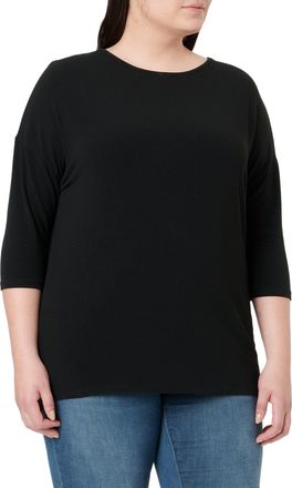 Only Carmakoma Only Carmakoma Damen Carlamour 3/4 Jrs Noos Top, Schwarz, EU L-50/52 Große Größen