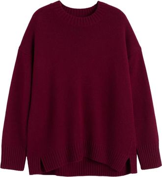 Chinti and Parker Kaschmirpullover mit Rundhalsausschnitt - Rot