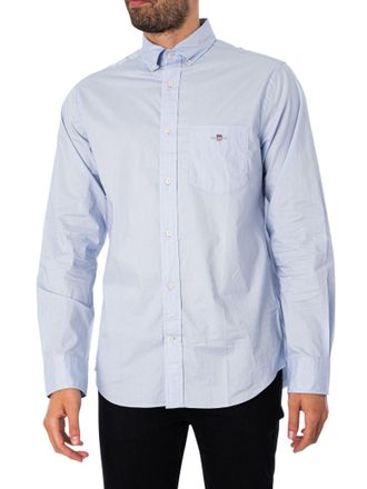 GANT Herren REG POPLIN Shirt Hemd, Light Blue, XL
