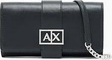 A|X Armani Exchange Jodie, Portefeuille sur chaîne pour Femme, Noir, Taille Unique