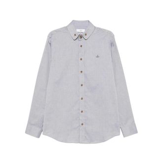 Vivienne Westwood Orb-Stickerei Hemd - - Shirts - Herren - Blau - L