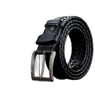 Generico Ceinture d&eacute;contract&eacute;e en cuir v&eacute;ritable pour homme avec boucle en alliage, Coffee, 125cm