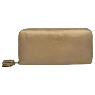 Loewe Portefeuille en cuir Pre-owned - Femme - Pre-owned - Beige - Taille: ONE Size