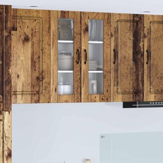 vidaXL vidaXL Armoire de cuisine avec &eacute;tag&egrave;re Bois ancien 60 x 31 x 80 cm