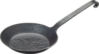 Turk 65518 Eisenpfanne mit flachen Hakenstiel freiform warmgeschmiedet, Durchmesser 18 cm