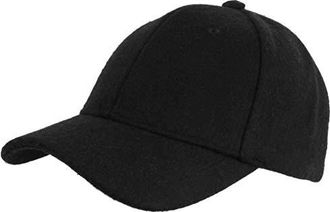 L&eacute;on Montane Casquette Baseball Laine Noire en Feutre Chaude et Tendance Neva - Homme