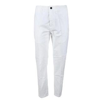 Department Five Baumwoll Leinen Chinos mit Rei&szlig;verschluss - - Trousers - Herren - Wei&szlig; - W30