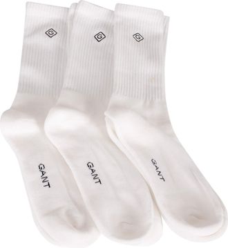 GANT Herren Sport 3-Pack Socken, White, 40-42