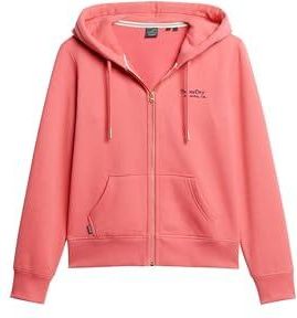 Superdry Essential Logo Zip Hoodie Sweat-Shirt pour Femme, Rose (Camping Pink), 40