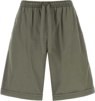 Dolce & Gabbana Homme, Shorts, Vert, Taille: M Cotton Poplin Drawstring Bermuda Shorts