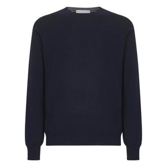 D4.0 Rundhals-Strickpullover - - Knitwear - Herren - Blau - XL