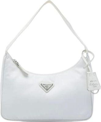 Prada Sac bandouli&egrave;re en nylon Pre-owned - Femme - Pre-owned - Blanc - Taille: ONE Size