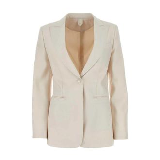 Max Mara Einreihiger- taillierter Blazer - - Jackets - Damen - Beige - 3XS