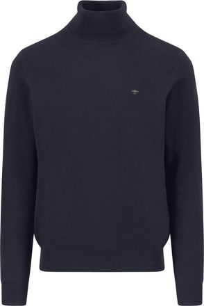 Fynch-Hatton Rollkragenpullover aus Baumwolle mit Rippbündchen Navy/L