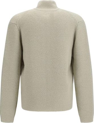 C.P. Company Felted Boucl&eacute; Merino Wool Cardigan - Beige
