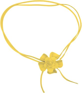 Collezione Alessandro Bindegürtel Blüte Lederband mit echt Leder Blüte