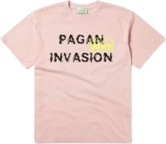 Aries Homme, Tops, Rose, Taille: XL Pagan Invasion T-Shirt