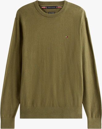 Tommy Hilfiger Pull col rond en coton et cachemire