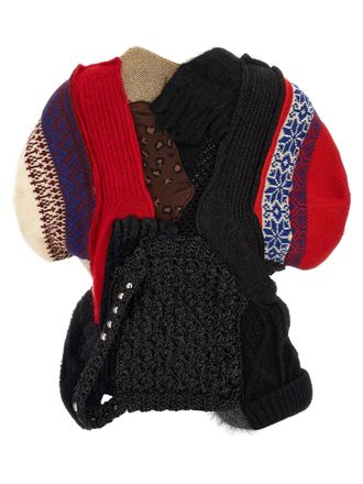 Junya Watanabe Patchwork Jacquard Cardigan - Black