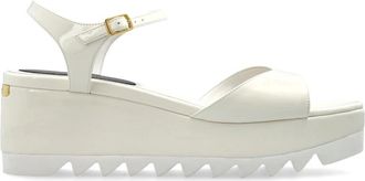 Stella McCartney Femme, Chaussures, Blanc, Taille: 39 1/2 EU Sandales compens&eacute;es Elyse Turtleneck