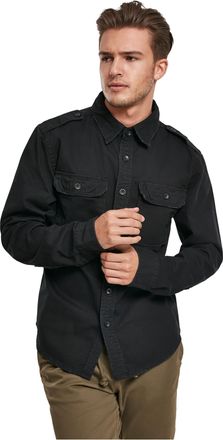 Build Your Brand Mens B9373-Vintage Longsleeve T-Shirt, Black, XXXXXL