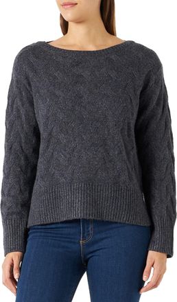 Tom Tailor Damen Strickpullover 1032629, 30281 - Evident Anthracite Melange, L