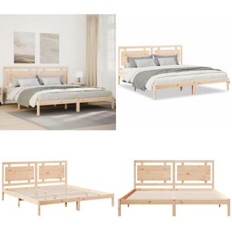 vidaXL Massivholzbett Extra Lang ohne Matratze 200x210 cm - Massivholz - Extra langes Bett