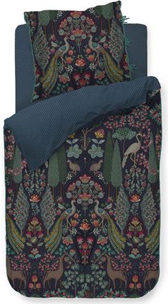 Pip Studio PIP Studio Perkal-Bettwäsche-Garnitur Pavoni Farbe Dark Blue Größe 135x200