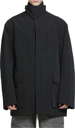 Rick Owens Tower Collared Mac - - Jackets - Herren - Schwarzk - M