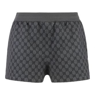 Gucci Baumwollmischung Shorts - - Shorts - Damen - Schwarzk - S