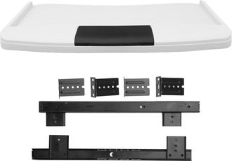 BESTONZON Tastaturablage Ausziehbar aus ABS und Edelstahl Platzsparende Schubladenablage f&uuml;r B&uuml;ro Ger&auml;uschlose Untertisch Montage Praktische Tastaturaufbewahrun