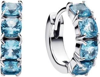 Pandora Pandora Timeless Hellblaue Creolen-Ohrringe aus Sterling Silber mit aquamarinblauen k&uuml;nstlichen Kristallen, 293851C01