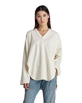 G-Star Flower Photo GR Loose v SW Pull-Over, White (Papyrus D136-D113), M aux Femmes